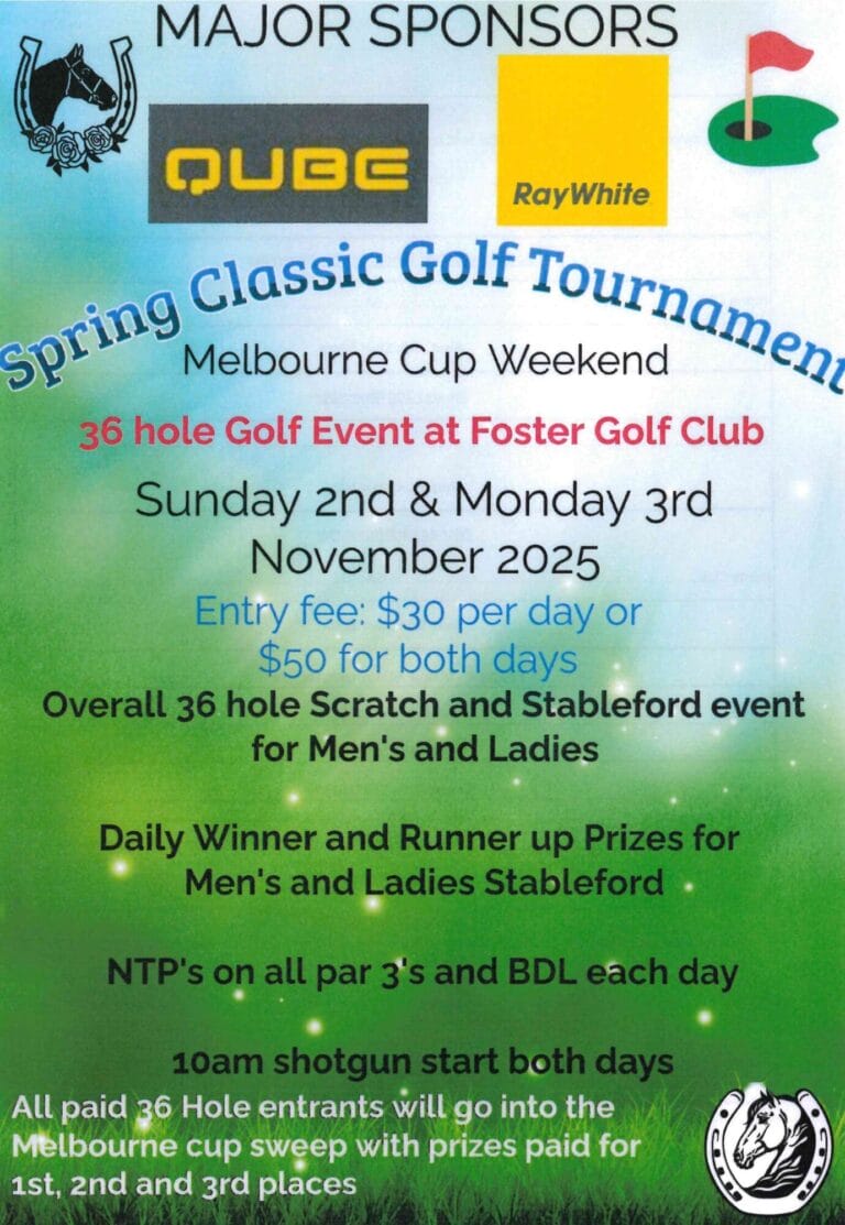 Foster Golf Club - 18 hole golf course & country club 2hrs from Melbourne